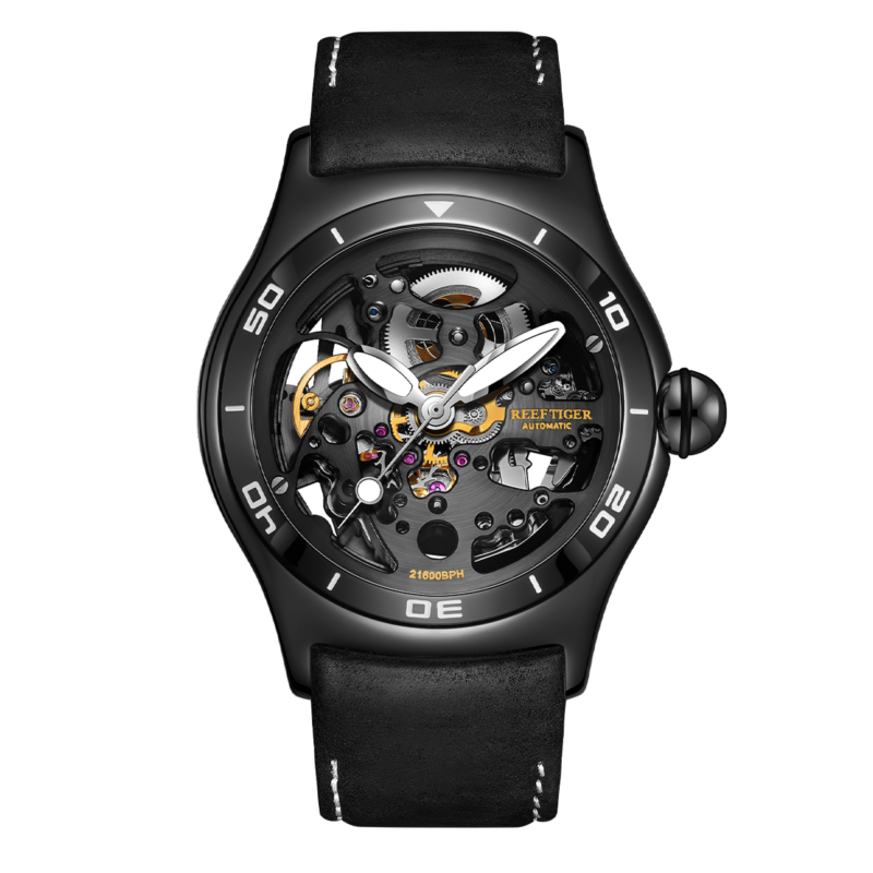 Air Bubble Skeleton RGA70S7-2 BBL - Reef Tiger Watches